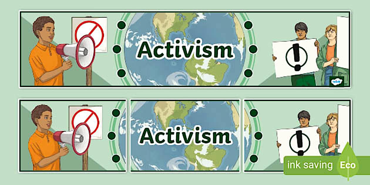 Activism Display Banner (teacher made) - Twinkl