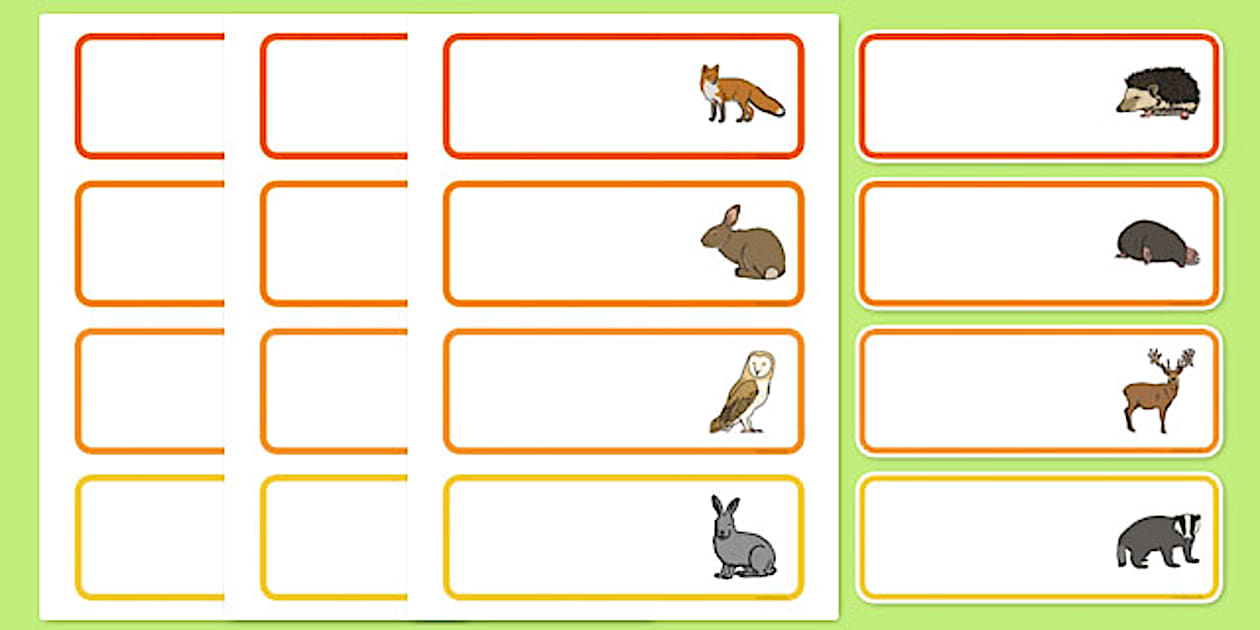 👉 Woodland Animal Editable Coat Peg Labels-Classroom Resource