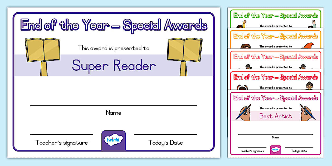 End of Year Special Awards (Teacher-Made) - Twinkl