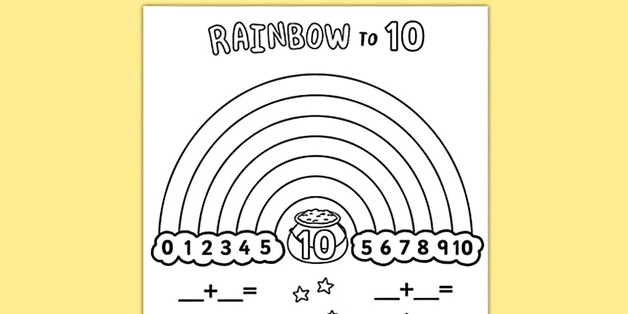 Rainbow Facts Maths Worksheet | Foundation to Year 2