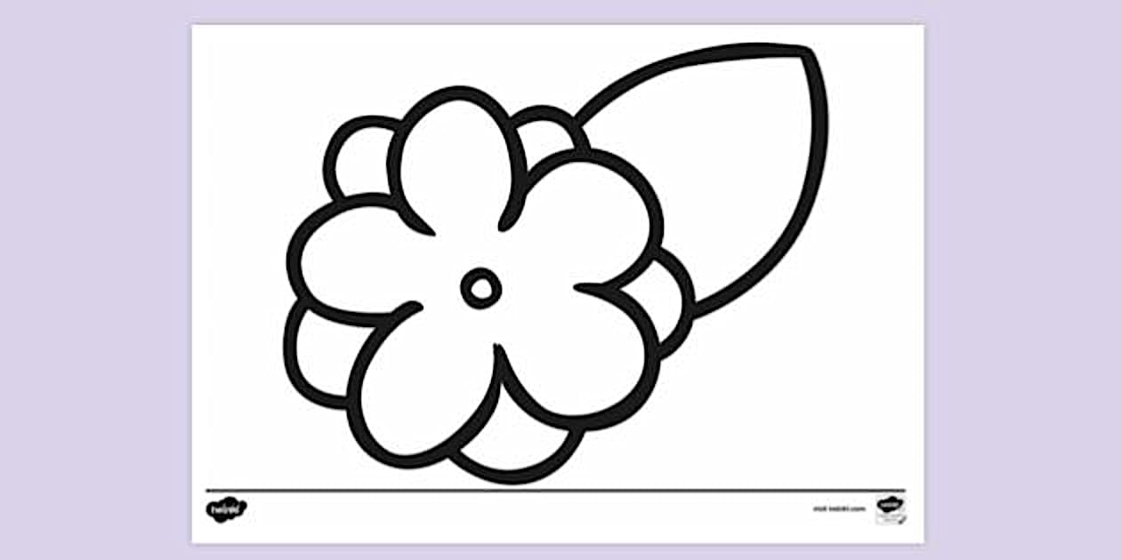 Primrose Flower Colouring Sheet (teacher made) - Twinkl
