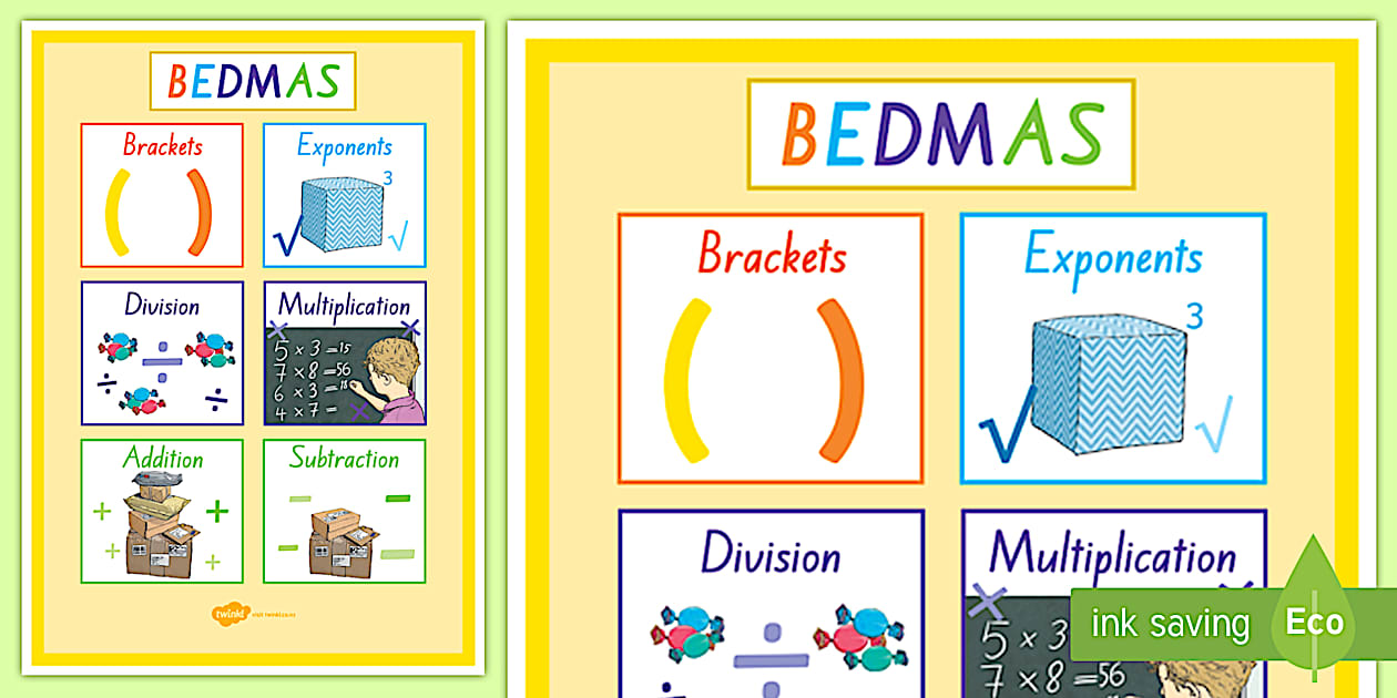 BEDMAS poster outlining operations | Maths | Twinkl NZ