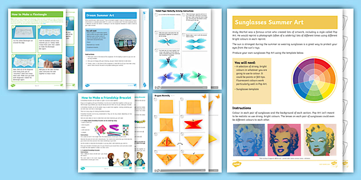 KS2 Arts and Craft Project Pack Return to School - Twinkl