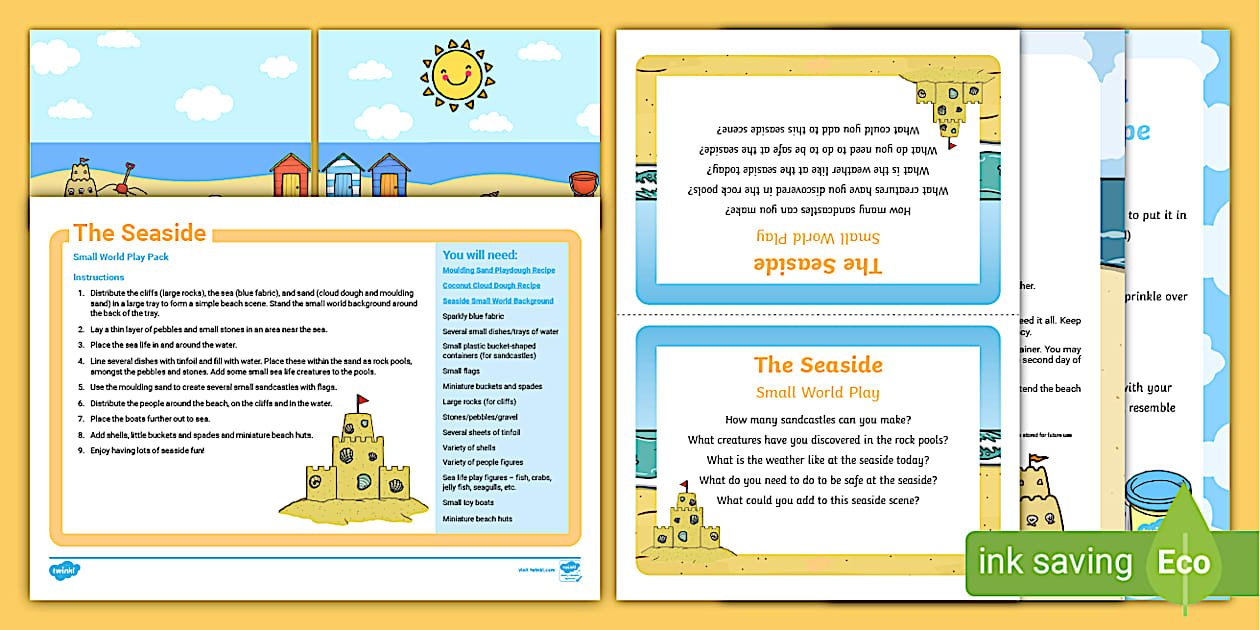 The Seaside Small World Play Idea and Printable Resource Pack