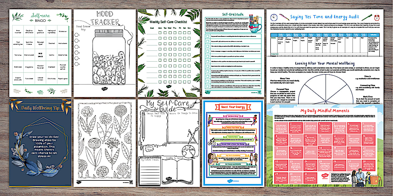 Self-Care Worksheets and Printables Pack | Twinkl - Twinkl