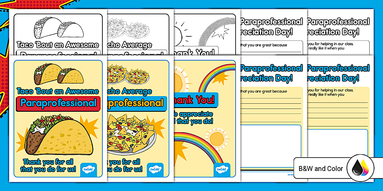 Paraprofessional Appreciation Day Gift Booklet - Twinkl