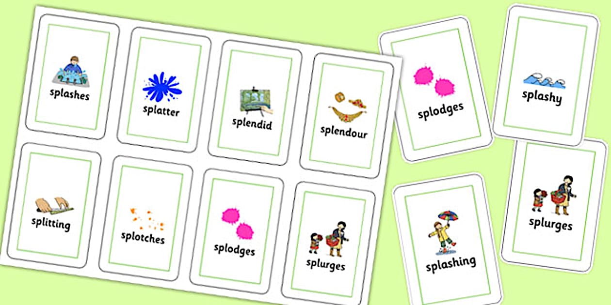 Two Syllable SPL Flash Cards (teacher made) - Twinkl