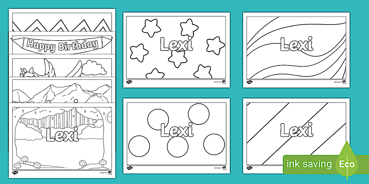 Lexi Name Simple Colouring Activity Sheet (teacher made)