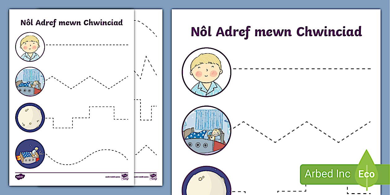 Nôl Adref mewn Chwinciad: Taflen Waith Sgiliau Torri
