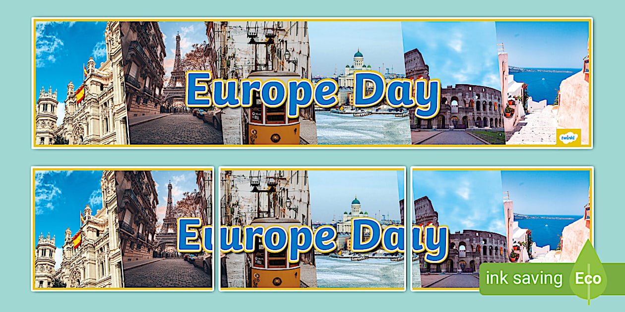 Europe Day Display Banner (teacher made) - Twinkl