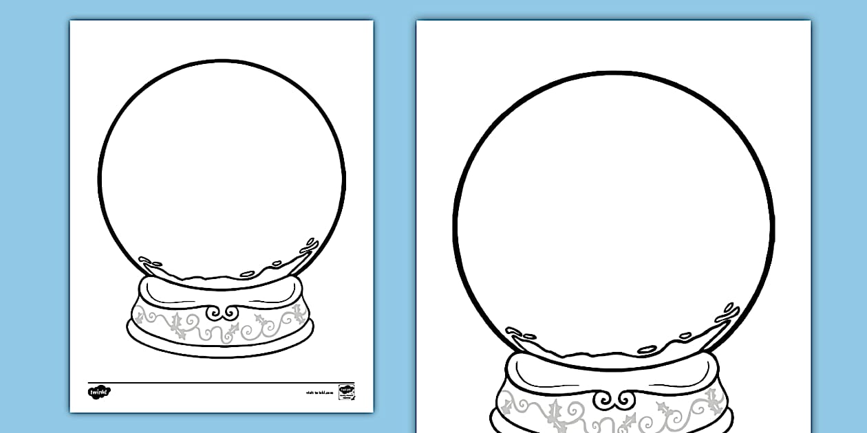 Blank Snow Globe Template (Teacher-Made) - Twinkl