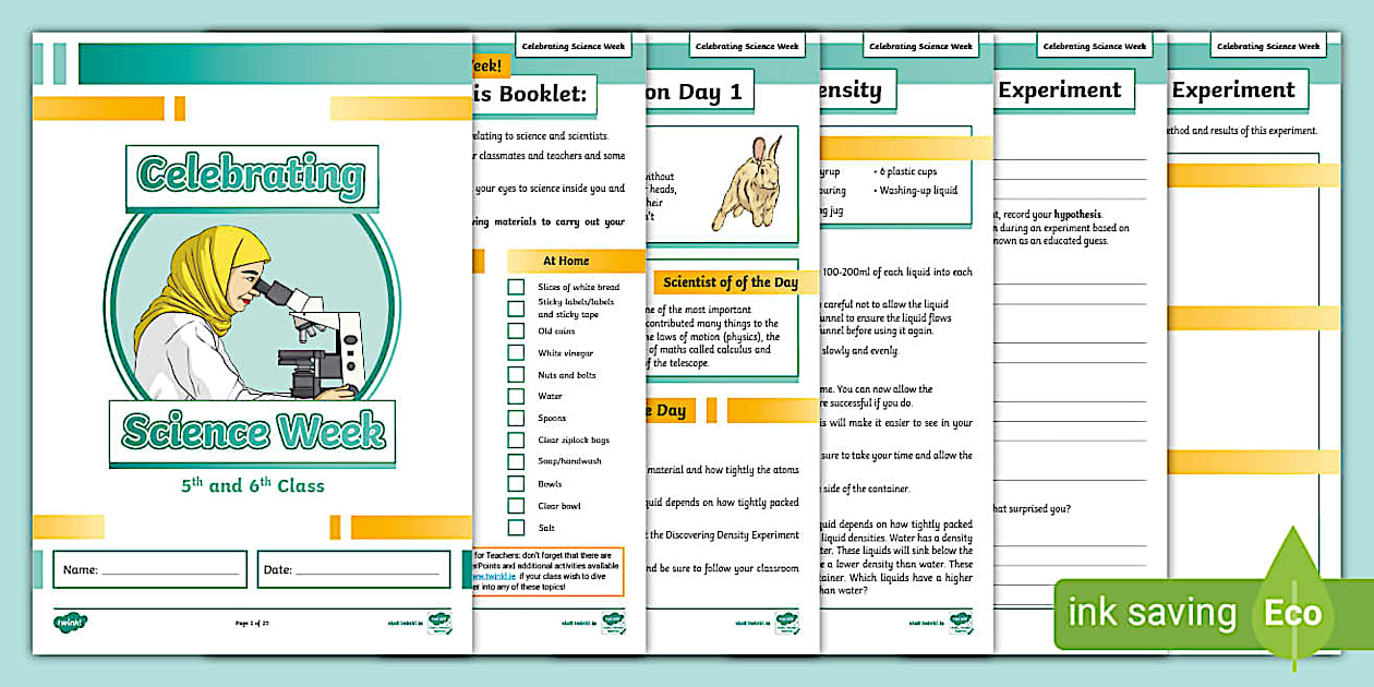 Science Week Activity Booklet - Twinkl Ireland Resources
