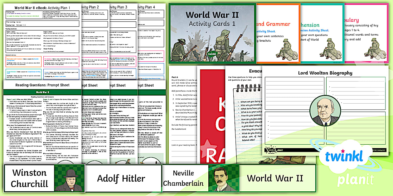 World War II eBook Guided Reading Y5 Unit Pack - Twinkl