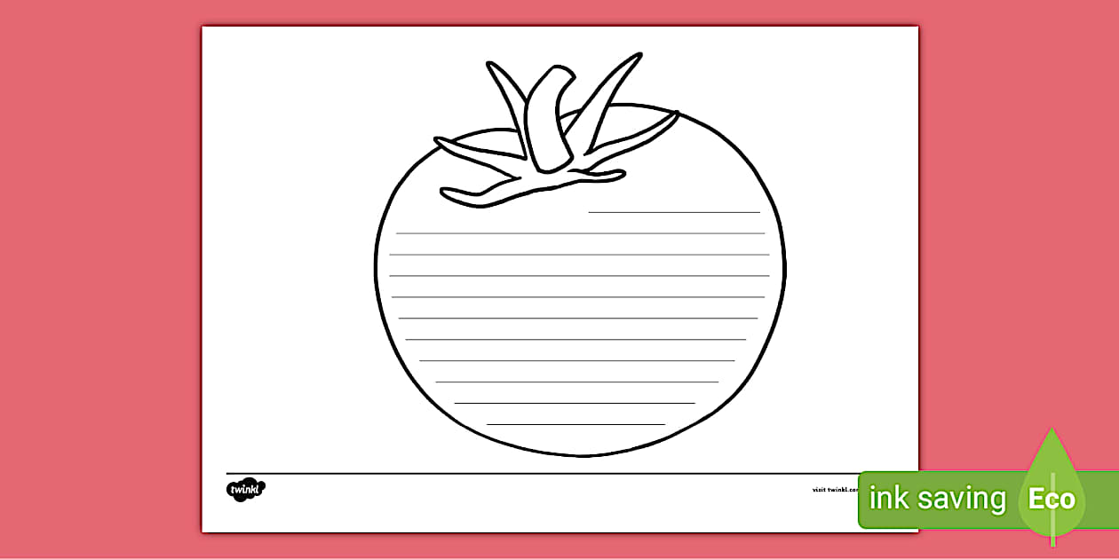 Tomato Writing Template (teacher made) - Twinkl