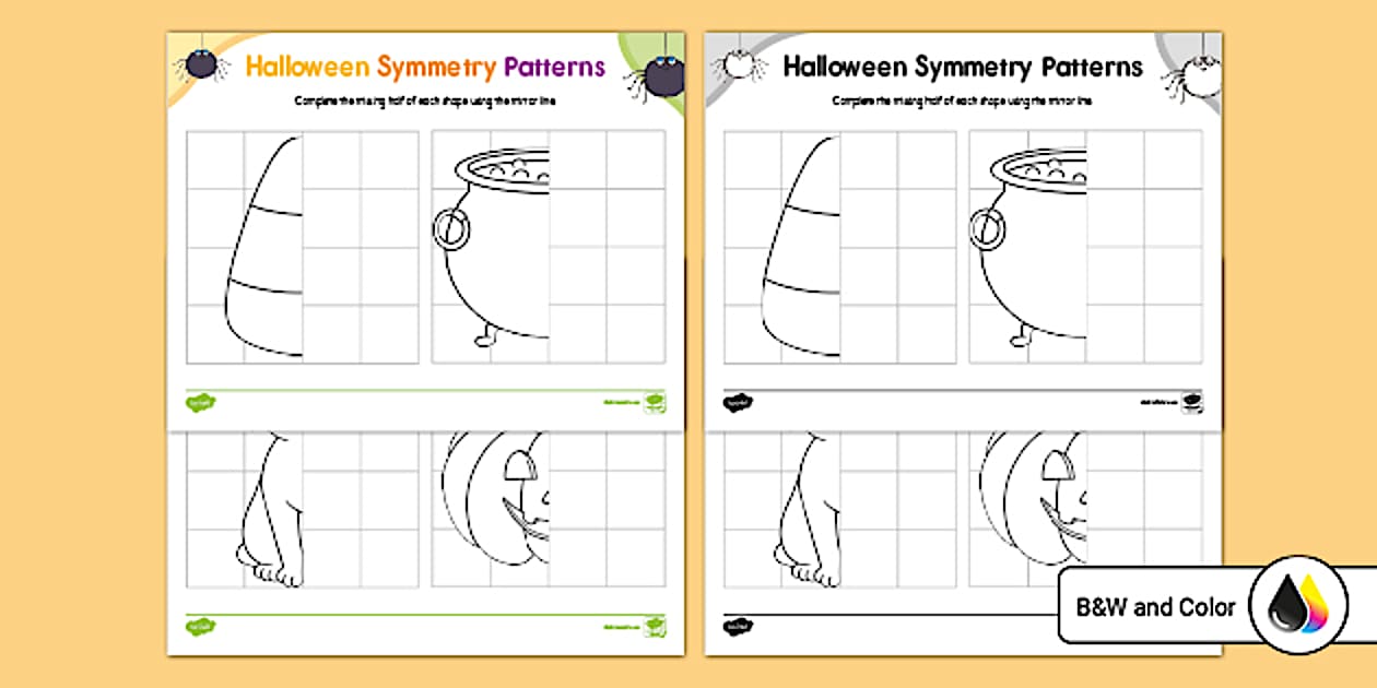 Halloween Patterns Worksheet for Kids | Twinkl USA - Twinkl