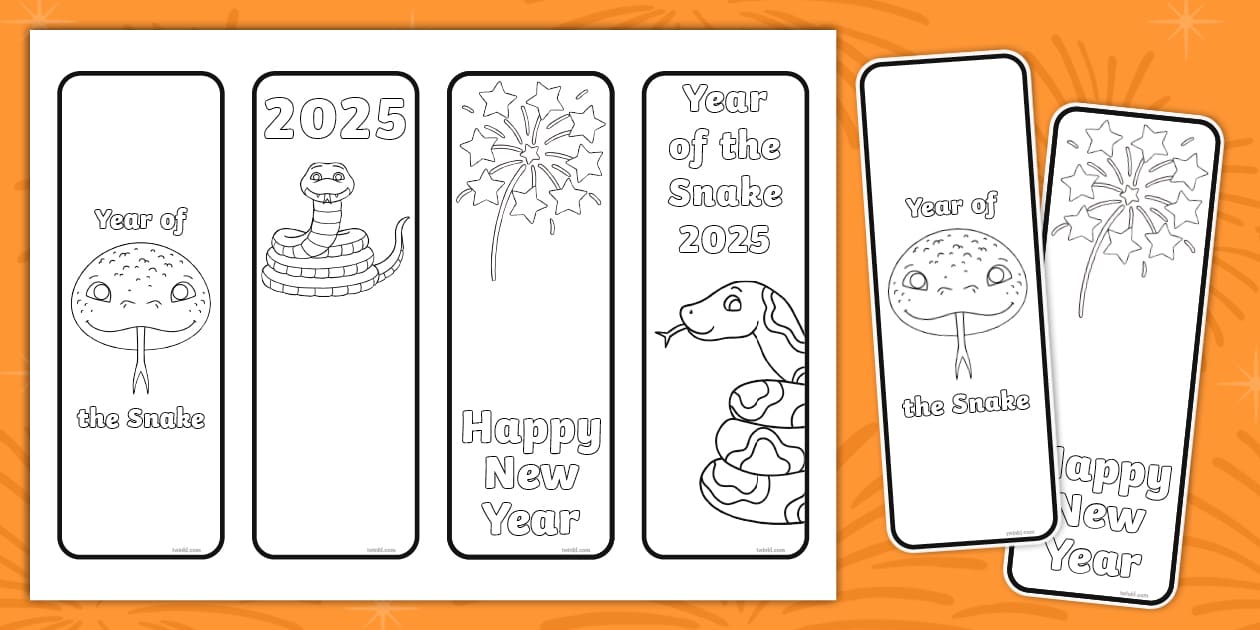 Design a Year of the Snake Bookmark | Twinkl (teacher made)