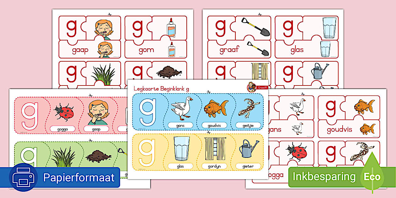 Legkaarte G-Klank (teacher made) - Twinkl