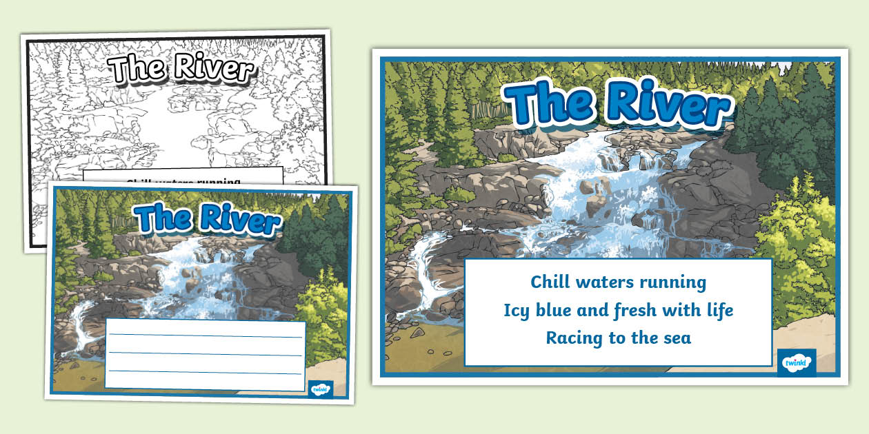 River Haiku Example Writing Template and Poster - Twinkl