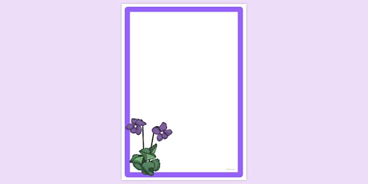 Simple Blank Violet Page Border | Page Borders | Twinkl