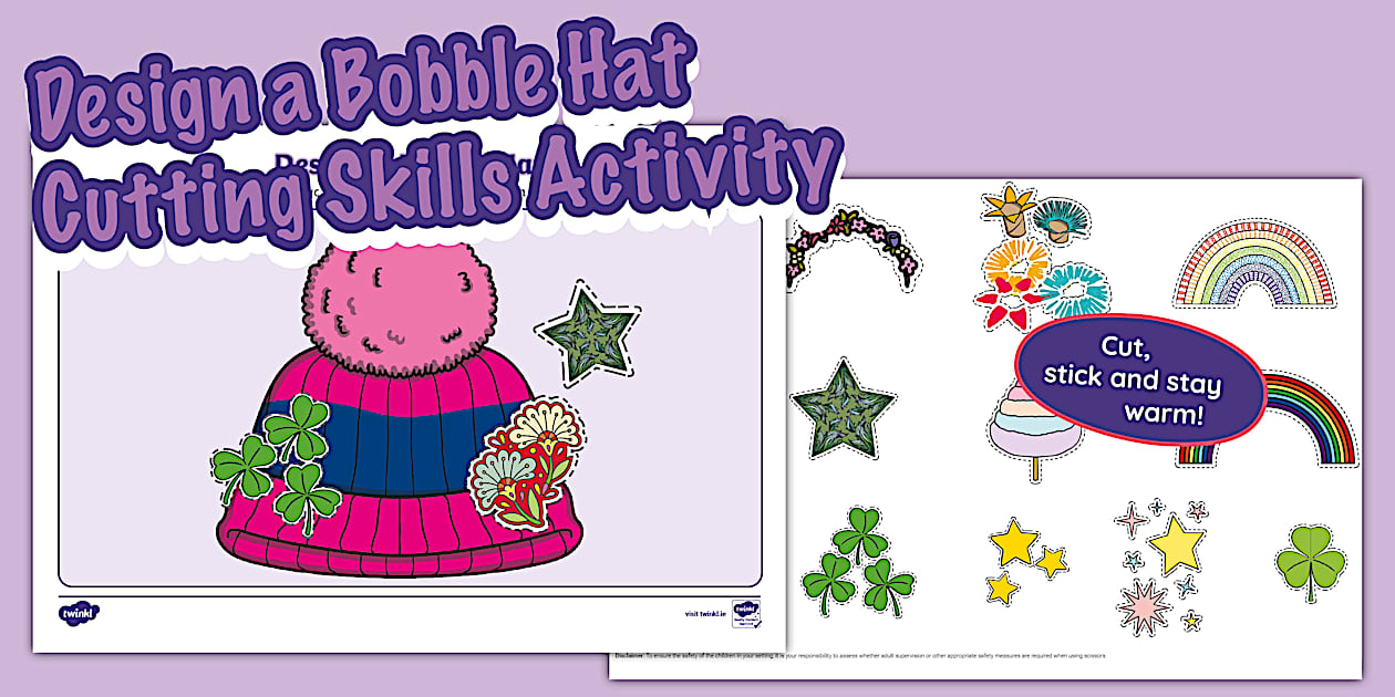 Design a Bobble Hat Cutting Skills Activity