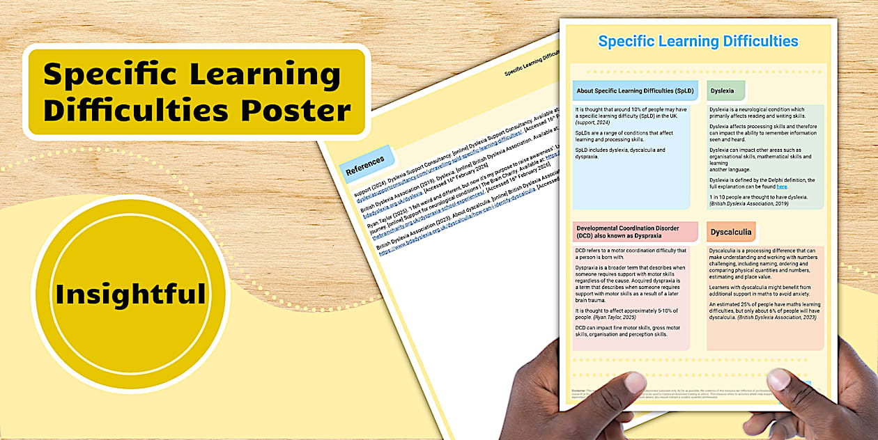 SpLD Poster for Educators