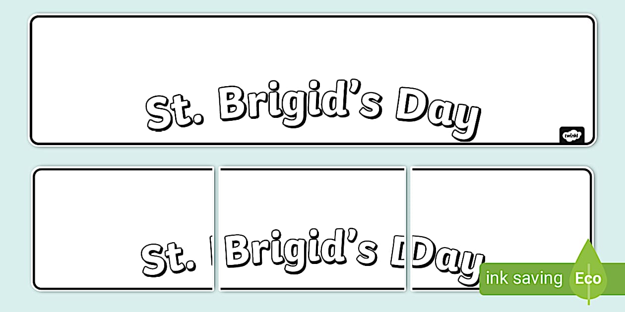 St. Brigid's Day Collaborative Drawing Display Banner