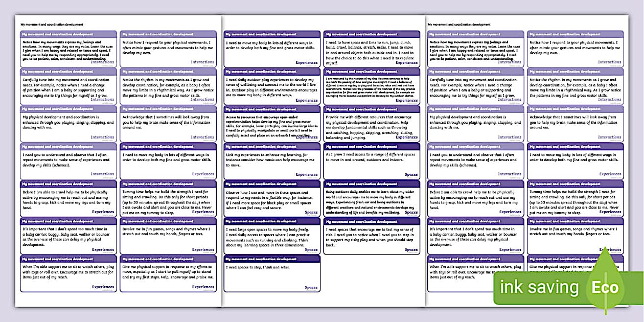 Realising the Ambition Stickers - Movement and Coordination