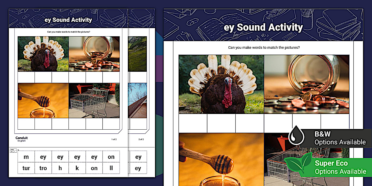 Reinforcing Sounds: 'ey' Cut and Stick Activity