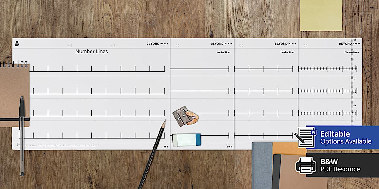 Editable Blank Number Lines (Teacher-Made) - Twinkl