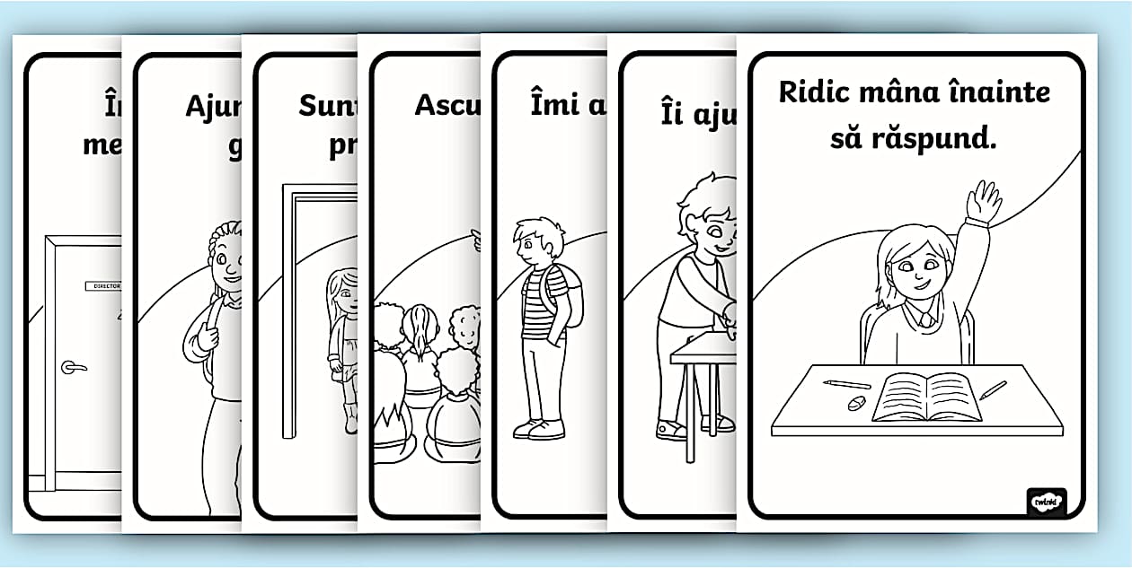 Bunele maniere – Desene de colorat