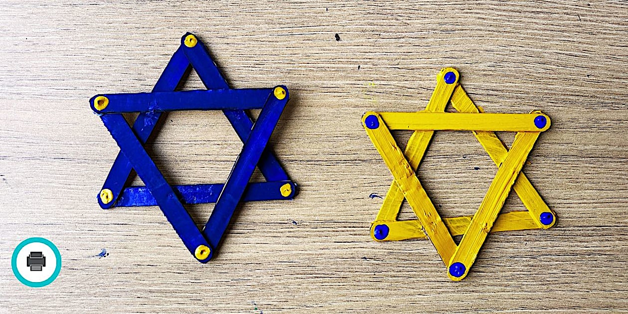 How To Make a Star of David With Popsicle Sticks | Craft