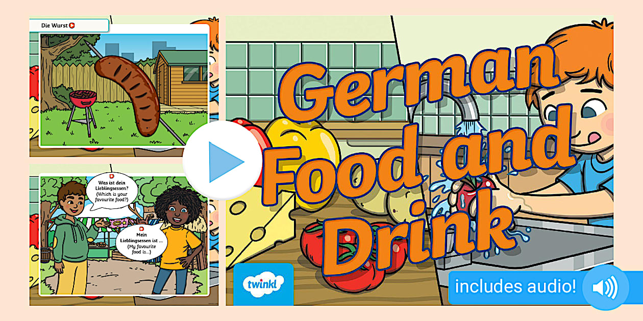 👉 German Food and Drink PowerPoint (teacher made)