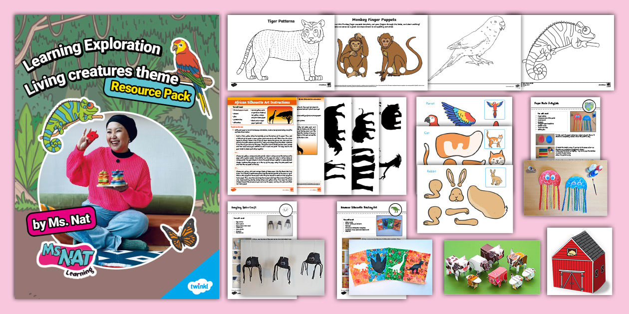 Ms. Nat Learning Exploration Living creatures theme Resource Pack