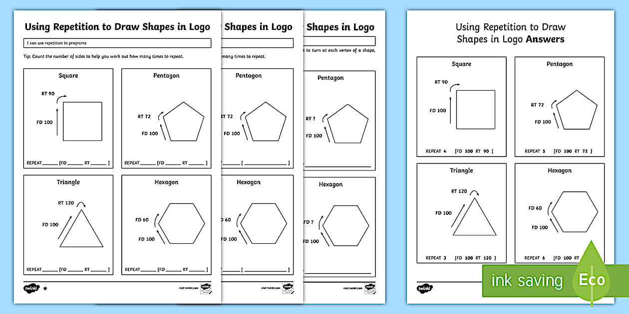 Higher Ability Using Repetition to Draw Shapes in Logo Differentiated