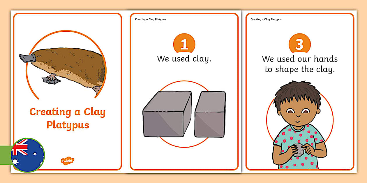 Creating a Clay Platypus Cards (teacher made) - Twinkl