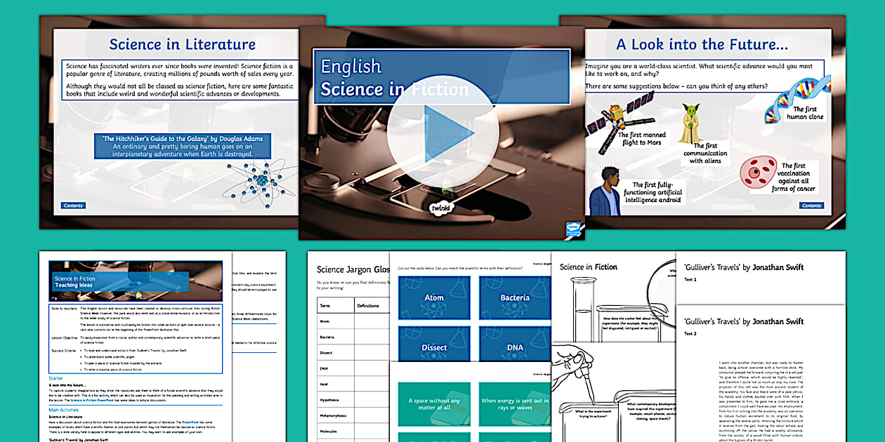 Science in Fiction British Science Week Lesson Pack