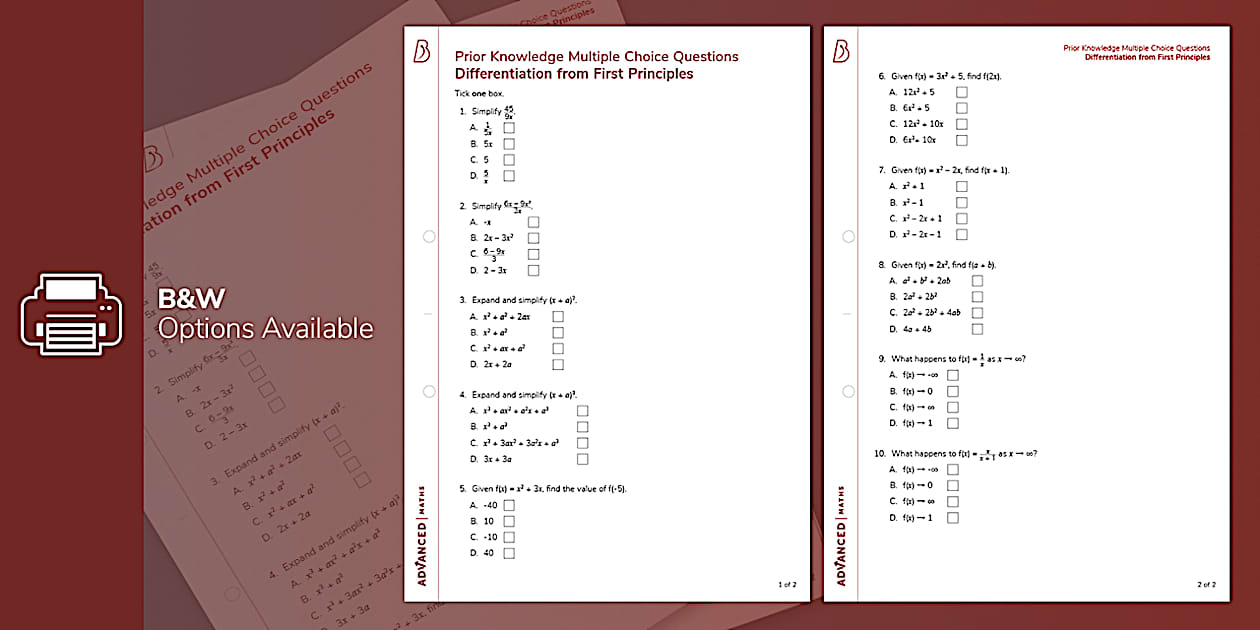 👉 Differentiation from First Principles Questions | Beyond Maths