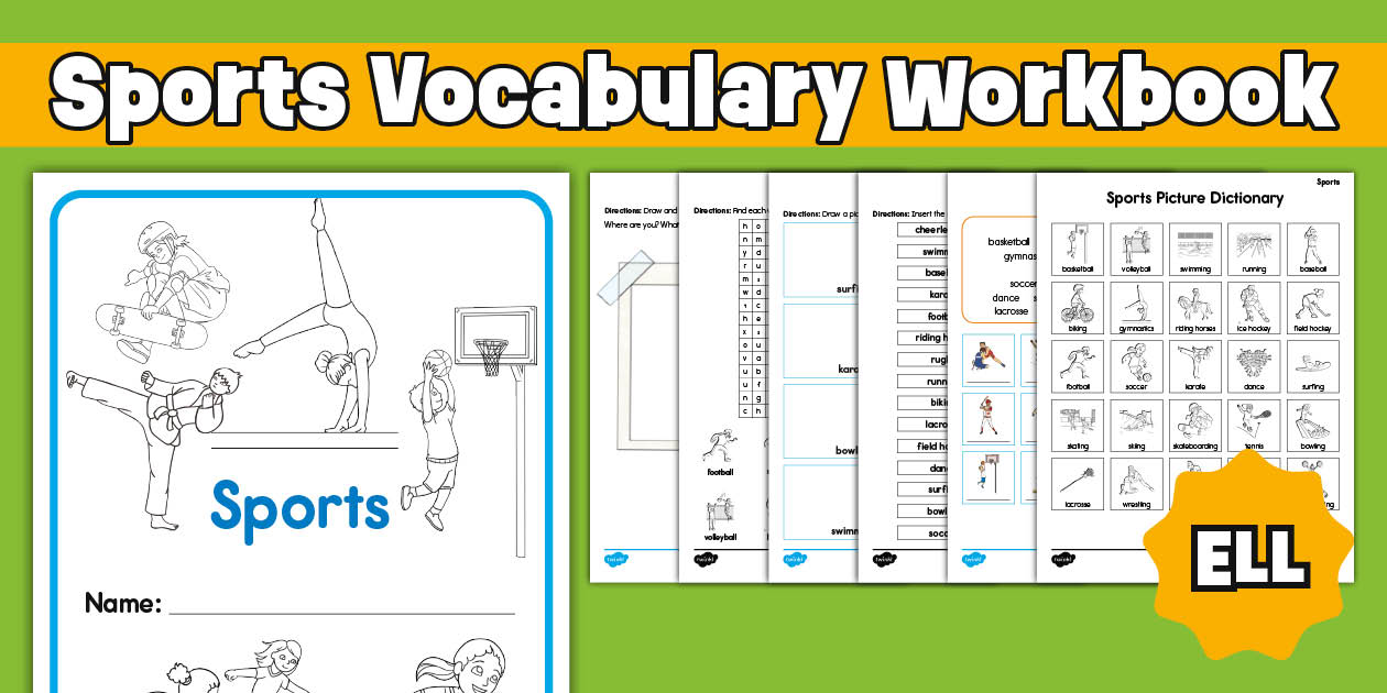 ESL Sports Vocabulary Workbook | Twinkl USA