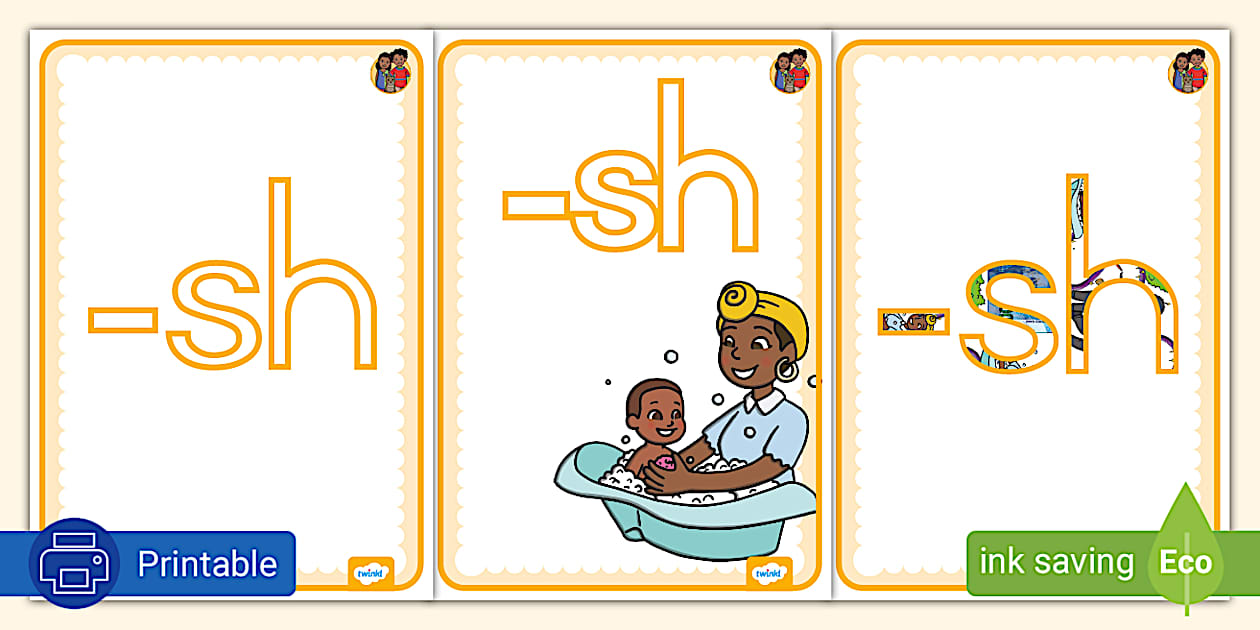 Grade 2 Phonics: -sh Sound Posters