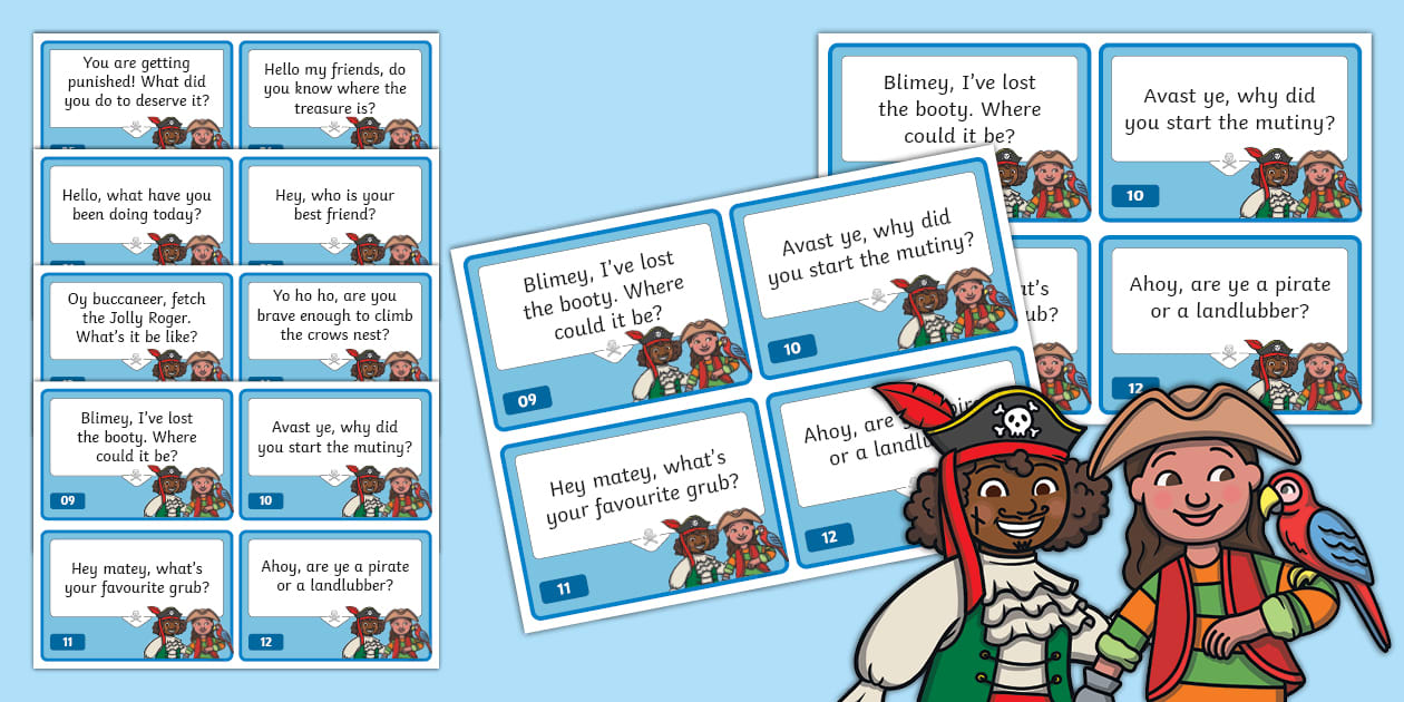 Talk Like a Pirate Day Inclusion Conversation Cards - Twinkl