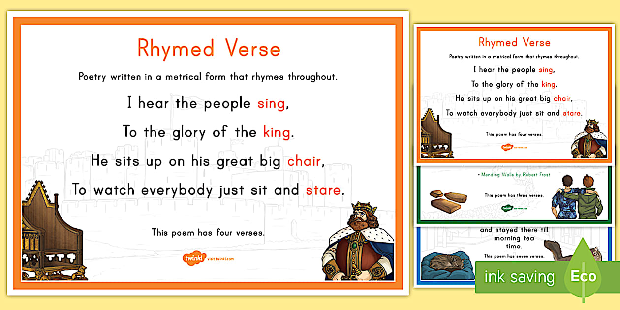 Verse Poetry Posters (teacher made) - Twinkl