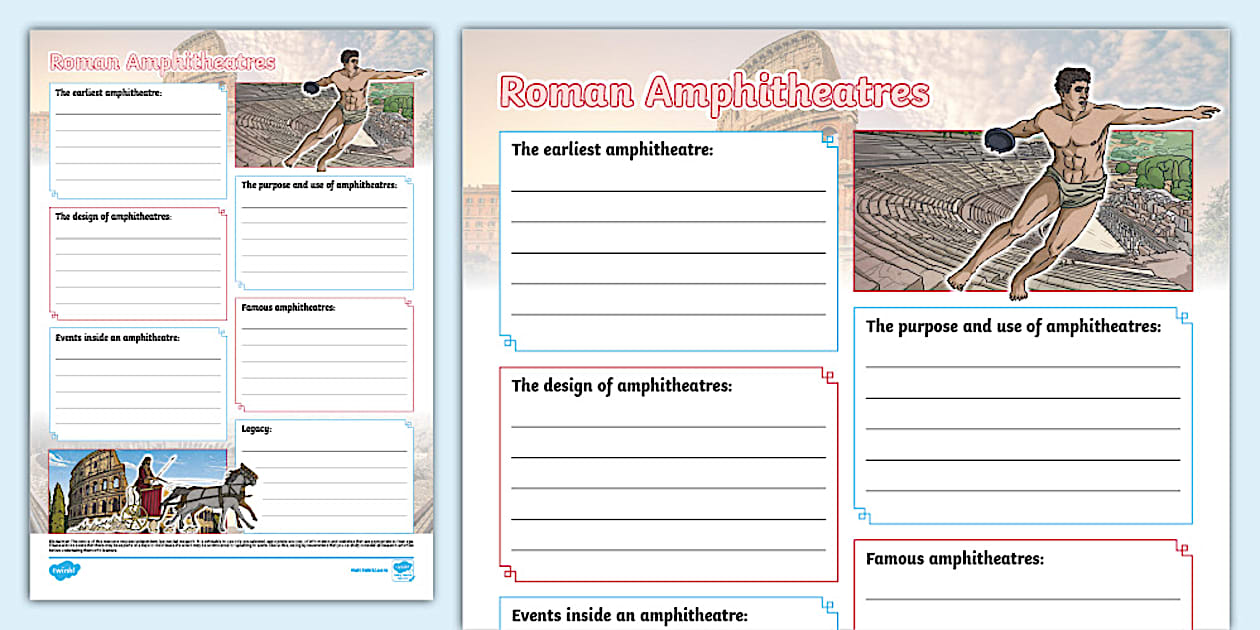 KS2 Roman Amphitheatres Fact File Template (teacher made)