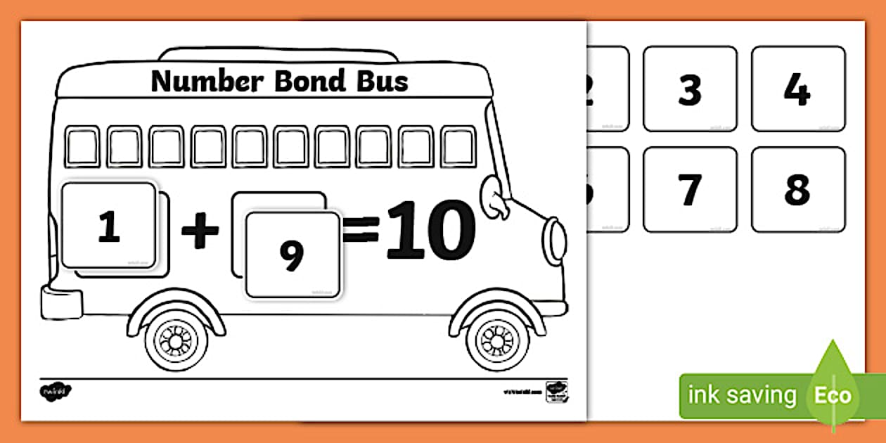 Number Bond Bus to 10 Activity - Twinkl