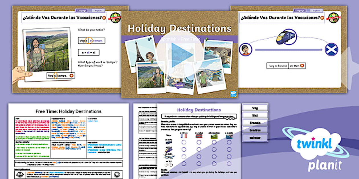 👉 PlanIt Year 4 Spanish Lesson: Holiday Destinations and Transport