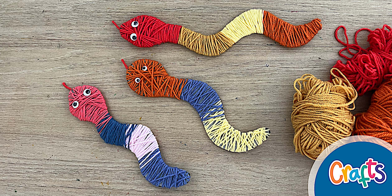 Snake Yarn Wrapping Craft (Teacher-Made) - Twinkl