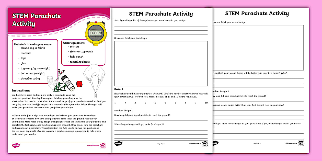 STEM Parachute Activity | Years 3&4 | Twinkl (Teacher-Made)