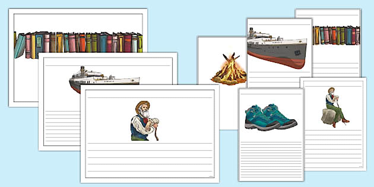 Editable Scottish Significant Individuals John Muir Page Borders