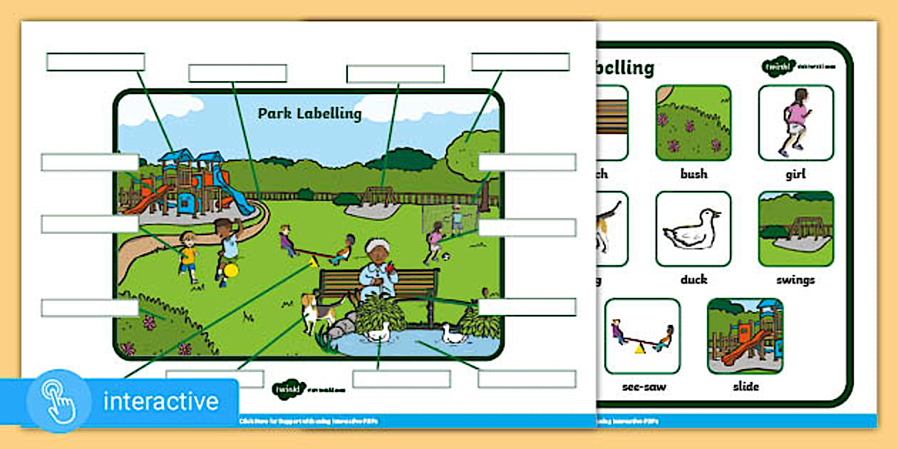 Park Labelling Interactive EAL Activity - Twinkl