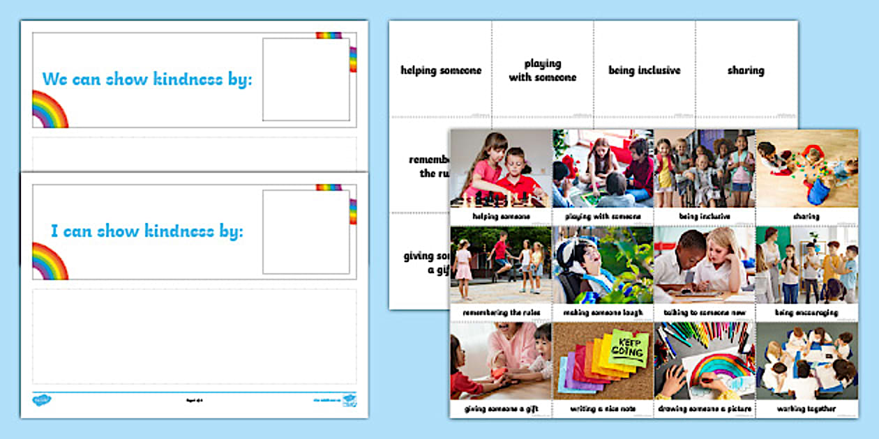 ‘I Can Show Kindness By…’ Worksheet | Twinkl Inclusion