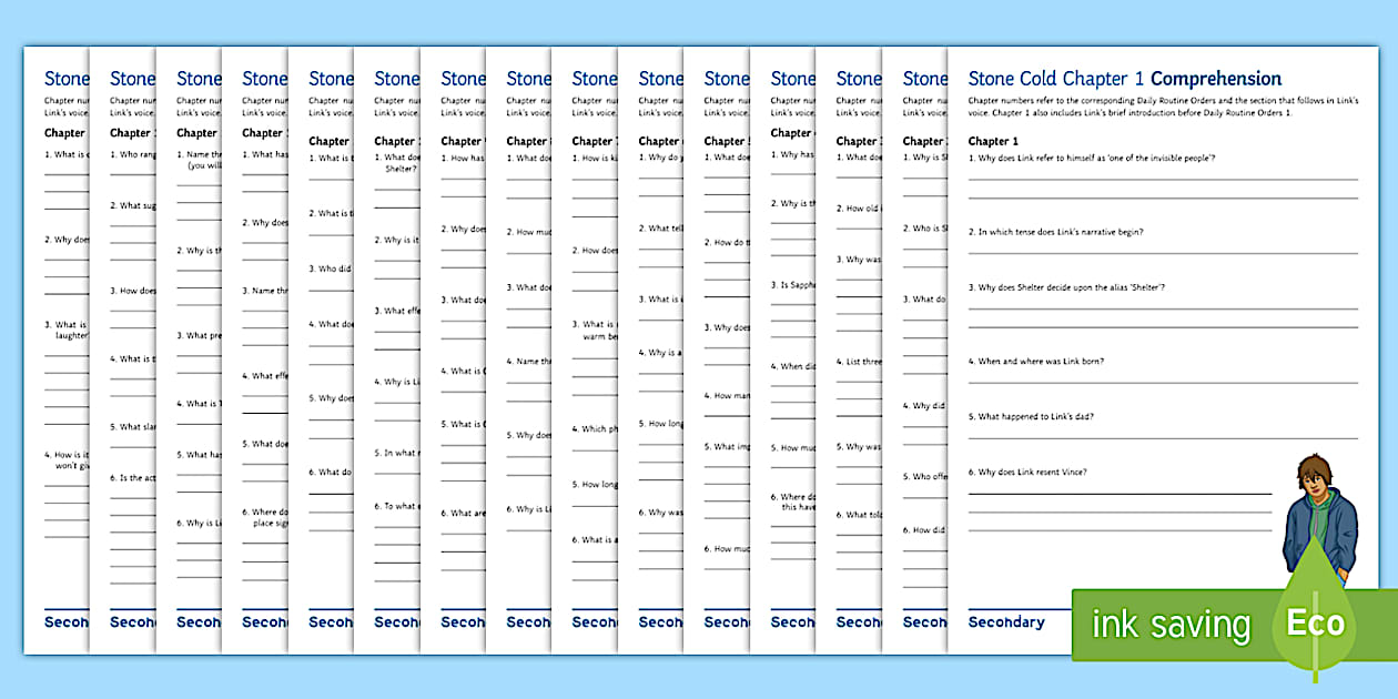 Chapter By Chapter Comprehension Worksheet / Worksheets to Support ...